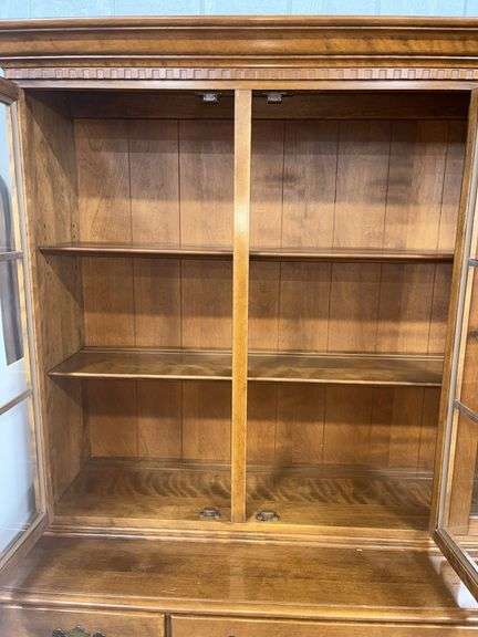 Ethan Allen hutch with topper, 6-drawers hutch, 55"W x 19"D x 33"H ...