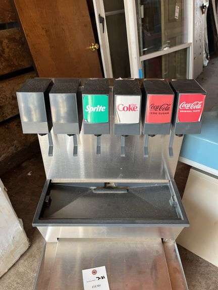 Fountain pop machine, 17"W x 25"D x 39"H, works, machine only ...