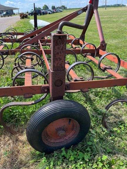 9'6"W Triple K Field cultivator, 3-point, new tires, all teeth complete ...