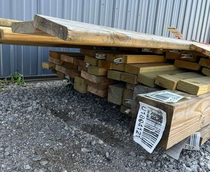 Misc. lot of treated and untreated lumber - Albrecht Auction Service