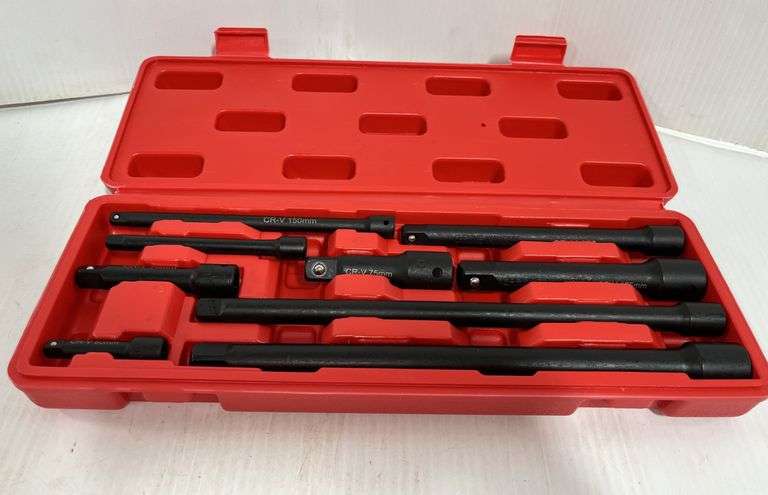 9-Piece impact driver extension bar set, premium CR-V steel, 1/4", 3/8 ...