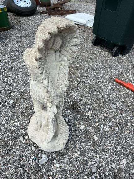 Heavy concrete Indian Chief, full body, 30"H, 100 lbs. or more, nice ...
