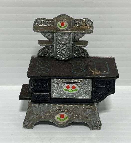 Older Mattel "Cleveland" miniature cast iron stove, 2 1/2"H - Albrecht ...