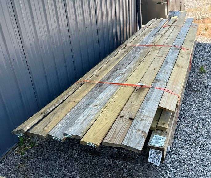 Misc. lot of treated and untreated lumber - Albrecht Auction Service