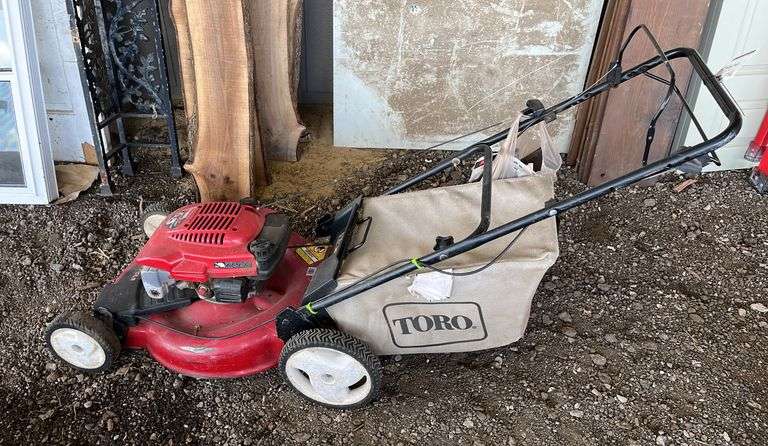 TORO 22" high wheel variable speed push mower with bag and 6.5 HP ...
