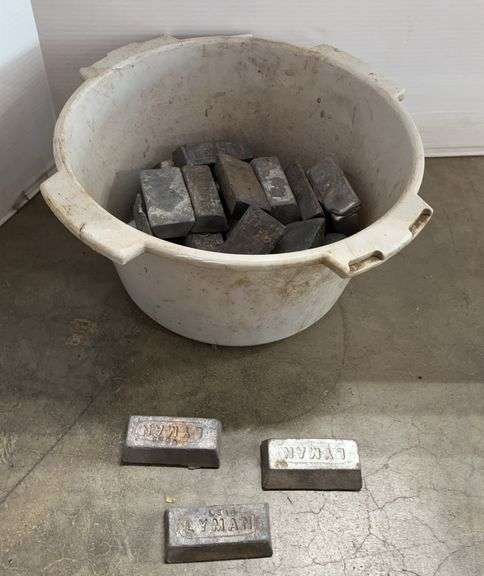 40 lbs. of lead for sinkers and bullets, 3"L - Albrecht Auction Service