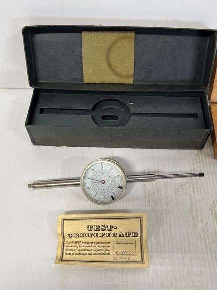 Kafer and Brown & Sharpe dial indicators, and a GEM dial indicator kit ...
