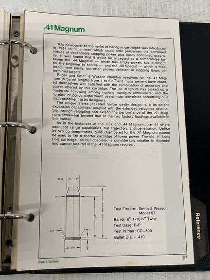 Sierra Bullets reloading manual, copyright 1971 - Albrecht Auction Service