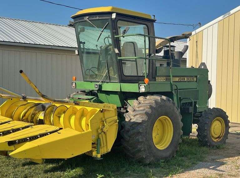 John Deere 5820 Forage Harvester Package, New Holland 4-Row Corn Head ...