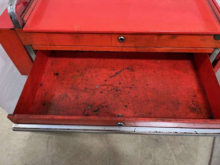 MATCO tool cart with side tool holder and side flip-out table, 36"W x ...