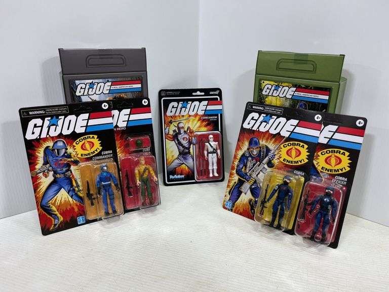 (5) GI Joe figures, 2-pack in boxes, all individually packaged, lower ...