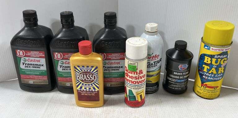 (3) Castrol Transmax Dex-Merc auto trans fluid, (2) Turtle Wax bug and ...