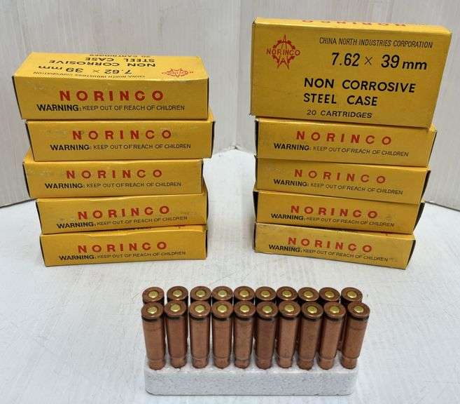 (200) Rounds of Norinco 7.62x39mm Ammo - Albrecht Auction Service