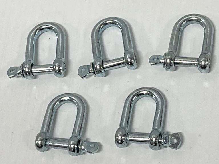 (5) M6 stainless steel D-shaped shackles, heavy duty D-ring swivel lock ...