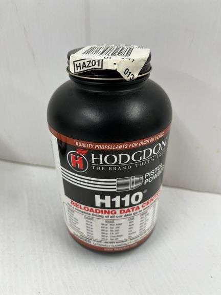 (5) 1 lb. Bottles of Hodgdon H110 Reloading Smokeless Pistol Powder ...