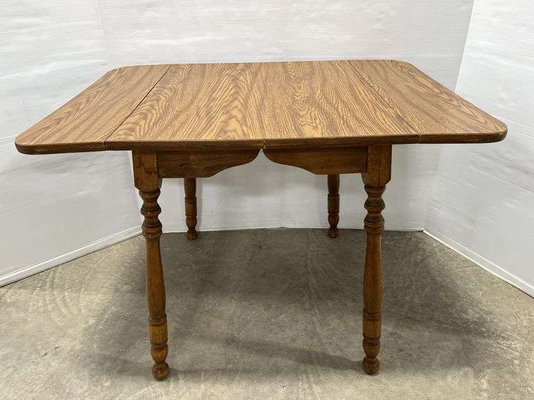 Small table, open- 42" x 30", closed- 27" x 30", good - Albrecht ...