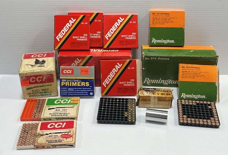 Reloading supplies: Shotshell primers CCI 157 Full Brick 1000, Federal 209 Full Brick 1000 ...