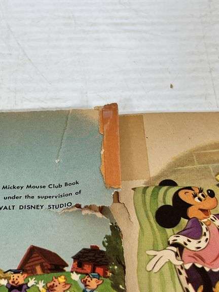 Walt Disney Mickey Mouse Club book, 1949, 8"H, has wear from age ...