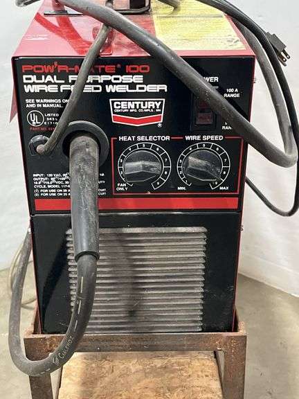 Powermate 100 dual purpose wire feed welder, 110V, 27"H, spindle where ...