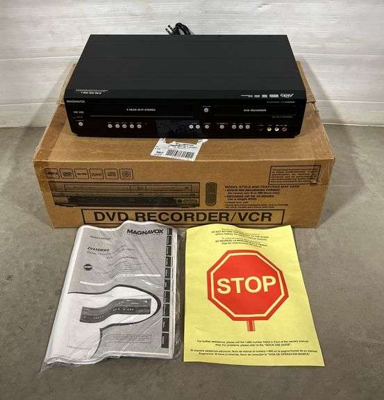 DVD recorder/VCR, box- 20"W, never used, new - Albrecht Auction Service