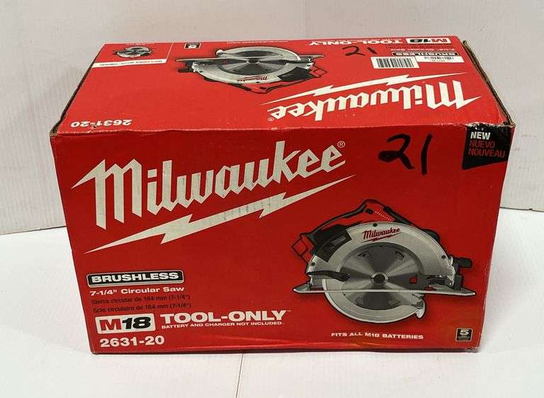 Milwaukee brushless 7 1/4" circular saw, NIB - Albrecht Auction Service