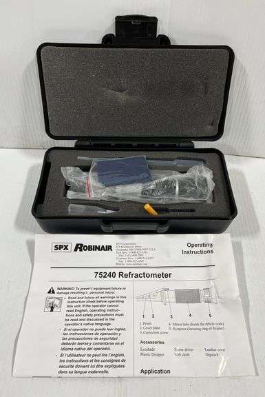 Robinair 75240 coolant and battery refractometer with case, 9"W case ...