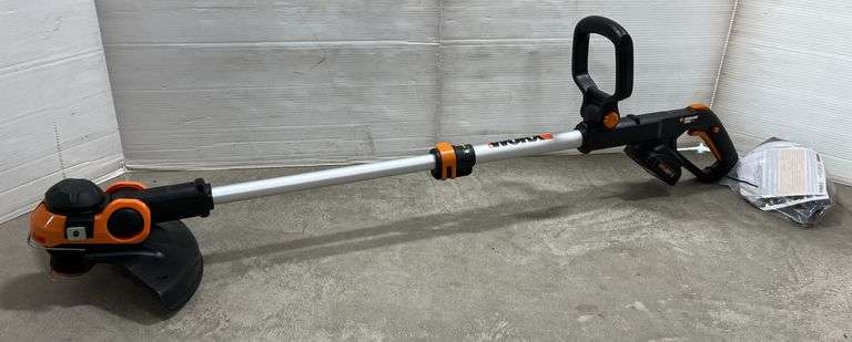 Works brand 20V battery powered weed whip, comes with (2) Batteries and ...