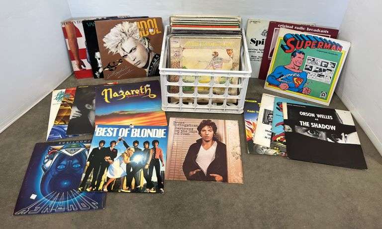 (50) Vinyl records, include: Elton John, Van Halen, Billy Idol, Eddie ...