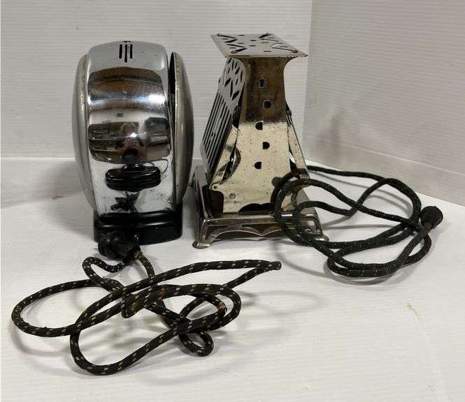 (2) Early 1900s electric toasters, up to 8"H - Albrecht Auction Service