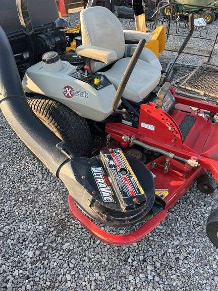 eXmark 52" zero-turn mower with Ultra Vac bagger system that dumps from ...