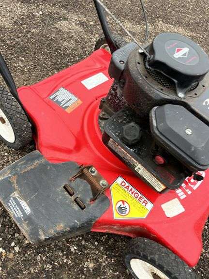 Rally 20" push lawn mower, red, 3 1/2 HP Briggs & Stratton engine ...