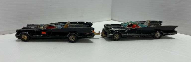 (2) Batman cars, 5 1/2"L, damaged but fair for age - Albrecht Auction ...