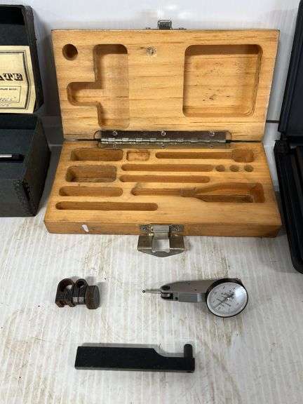 Kafer and Brown & Sharpe dial indicators, and a GEM dial indicator kit ...