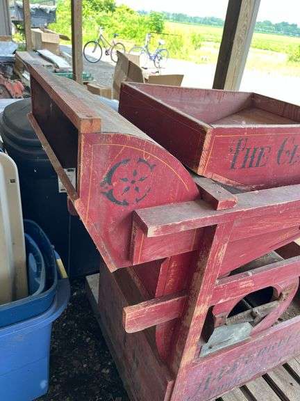 Antique Clipper grain and seed cleaner at Ferrell & Company, model #1B ...