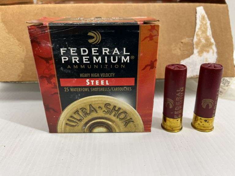 (233) Federal Premium Ultra-Shok Steel Shot 12-Gauge 3" Shells, 1 1/4 ...