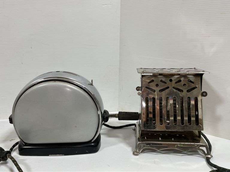 (2) Early 1900s electric toasters, up to 8"H - Albrecht Auction Service