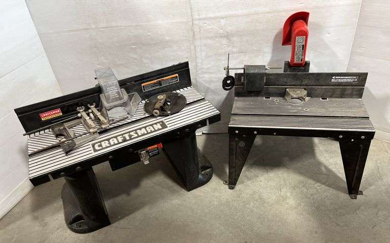 (2) Craftsman router tables, and Craftsman router bases, up to 26"W ...