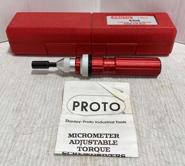 Micrometer adjustable torque wrench, manufactured by Stanley, Proto ...