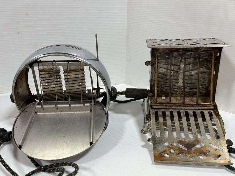 (2) Early 1900s electric toasters, up to 8"H - Albrecht Auction Service