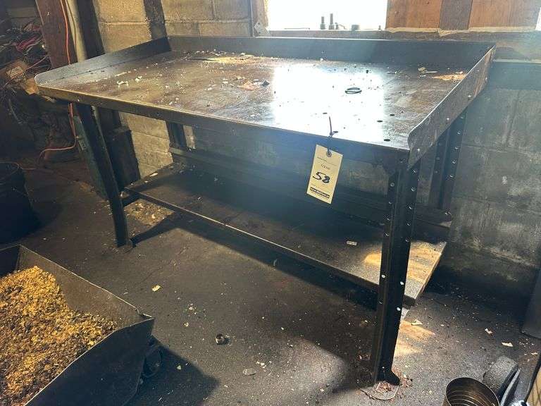 Metal Shop Table (34" high x 60" wide x 28" deep) - Albrecht Auction ...