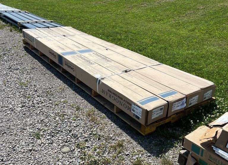 (8) Sq. ft. of Monogram colonial white D4 siding - Albrecht Auction Service