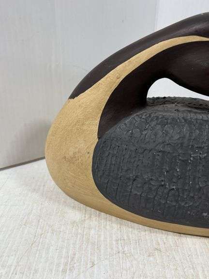 Carved wood duck decoy, signed by James Haddon, 16 1/2"L - Albrecht ...