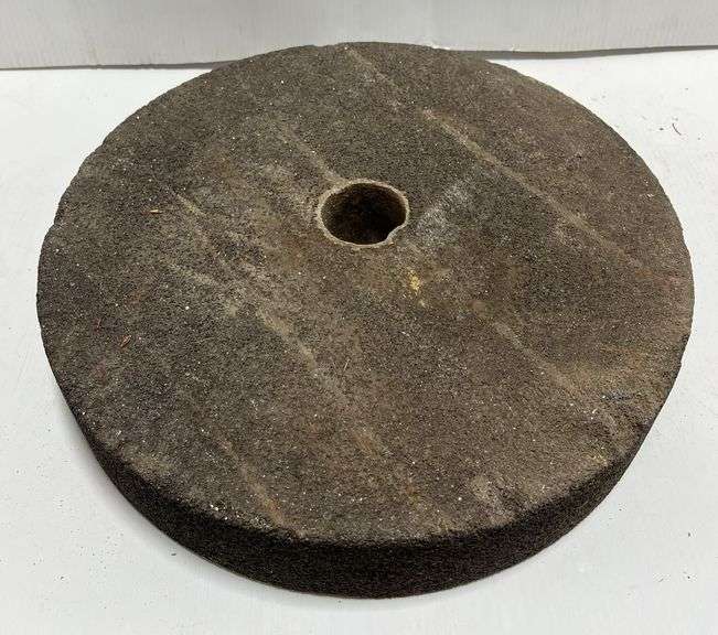 Extra large old grinding wheel, 15"Dia - Albrecht Auction Service