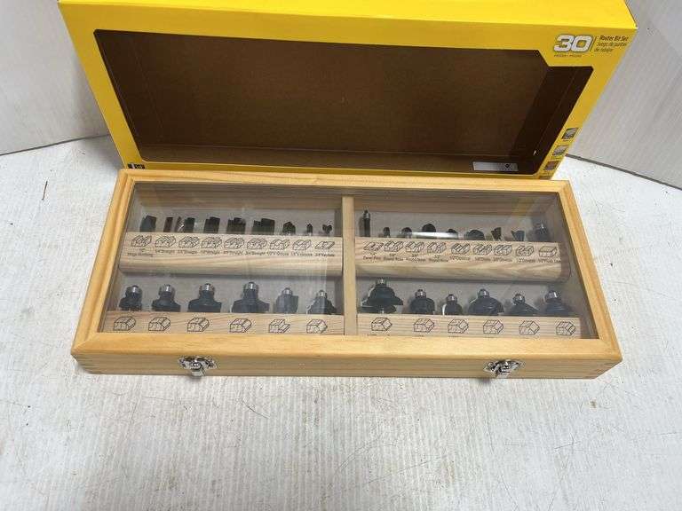 Irwin No. 1901049, 30-piece router bit set, new - Albrecht Auction Service