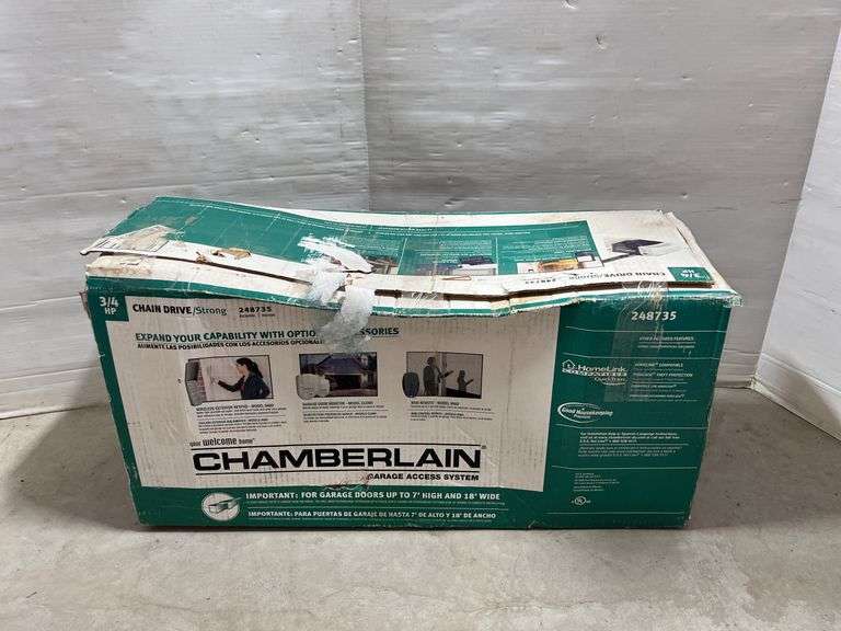 Chamberlain 3/4 HP chain drive garage access system, Model No. 248735 ...
