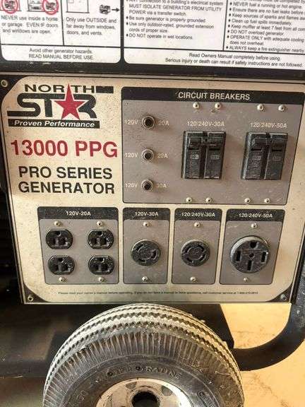 NorthStar 13000 PPG Pro Series Generator, S/N: 0508 3230, Rated 13,000W ...