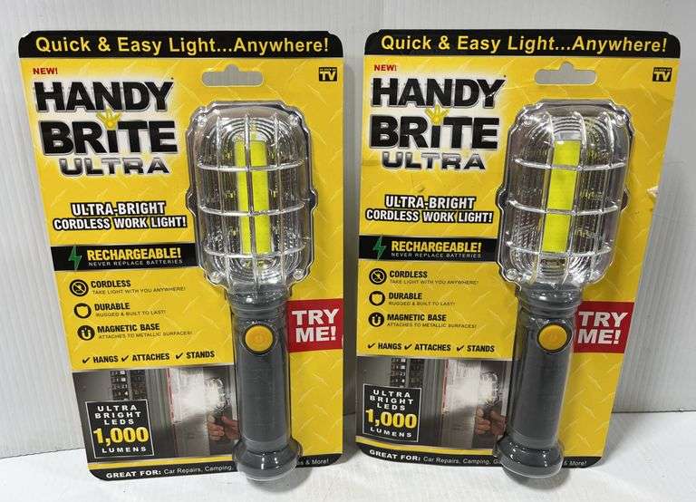 (2) Handy Brite ultra cordless worklight, rechargeable LED lights with ...