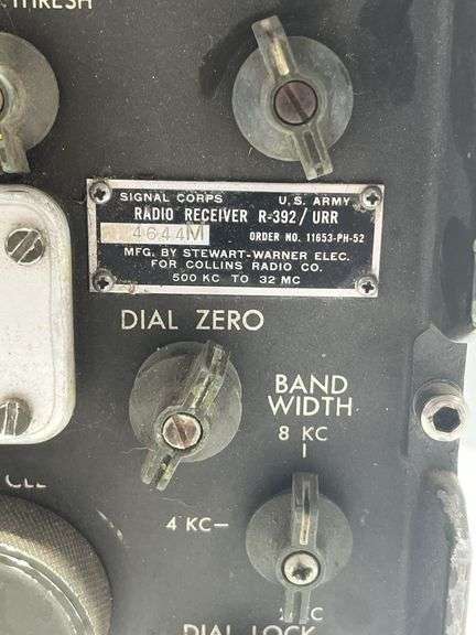 Radio Receiver, Military R-392 metal, 11"W x 14"D x 11"L, untested, as ...