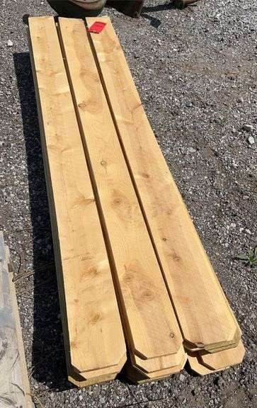 (30) Cedar fence pickets, some are treated, 5 1/4"W x 1/2"Thick x 6'L ...