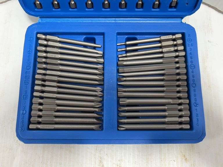50-Piece screwdriver bit set with hex, phillips, mono, triangle, flat ...